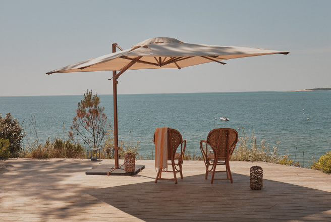 Belveo®: Durable windproof parasols - Patented system